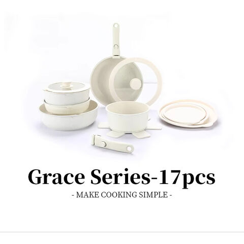 Hot Selling Kitchen Cooking Induction 17pcs Multicolour Non-stick ...