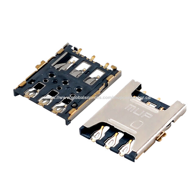 Mup-c782 Nano Sim Card Connector 6p Sim Card Holder Housing With Switch Pin For Mobile Phone ...