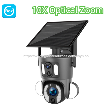 Ubox Dual Lens 10x Optical Zoom 6mp Solar Powered Security Camera ...