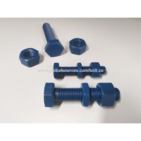 Hot Sale Blue Hex Bolt Ptfe Coating A320 A193 B16 L7m L7 B7m B7 Hex ...