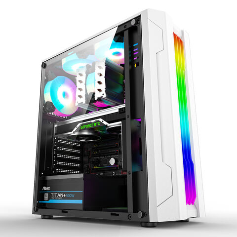Ruix Twilight White Colorful Rgb Light Pc Case Atx Gaming Computer Case ...