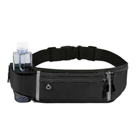 Sport Runner Waist Bum Bag- Black, Running Jogging Belt, Waterproof ...