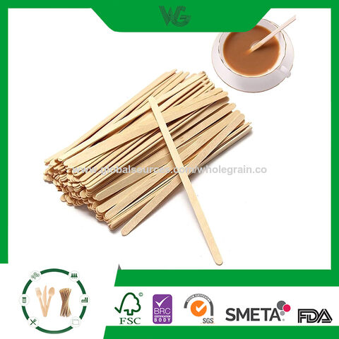 Wg Eco-friendly Durable Wooden Coffee Stirrers Tea Stirrers For Hot And ...