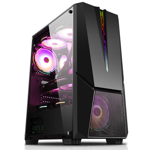 Ruix Cooling-5 "split" Design Computer Case Mesh Rgb Light 7 Pcie Slots ...