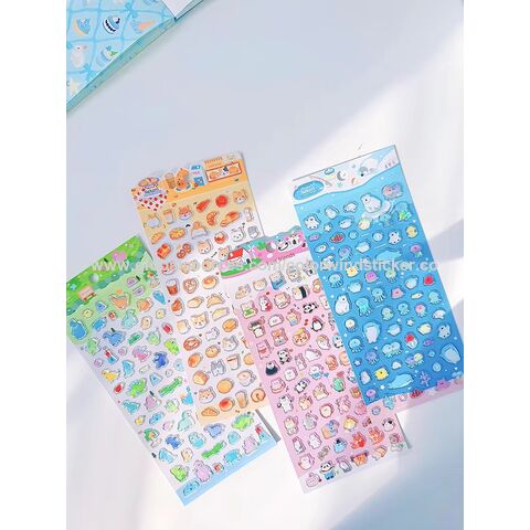 Cute Mini Crystal Stickers 3d Pvc Stickers Dinosaur Marine Organism ...