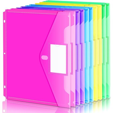 10 Pack Super Heavyweight Poly Binder Pocket With Tight Closure, Binder ...