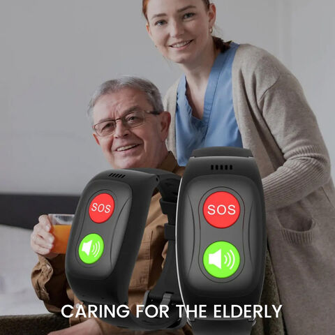 2g4g Large Screen Red Smart Watch For Seniors With Health Monitoring ...