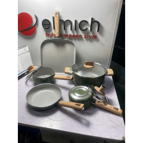 Pressed Aluminum Cookware Set, Non Induction Bottom, Ceramic Coating ...