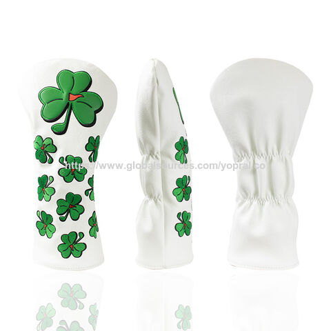 Custom Pu Leather Full Embroidery Logo Golf Club Head Cover Golf Driver ...