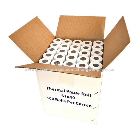80*80mm Single Layer Customizable Size Thermal Paper Roll 45g 50g 55g ...