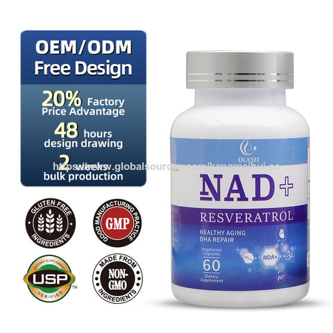 Oem Popular Nad + Resveratrol Capsules Boost Nad+ For Energy Pills ...