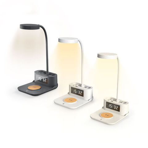 Hot Selling Multi-functional 6 In 1 Wireless Charging Desk Lamp Digital ...