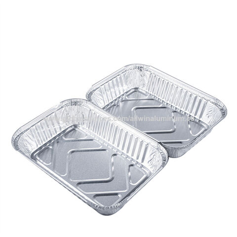 8011 Aluminum Foil Food Container With Lid For Takeaway And Catering ...