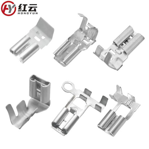 Metal Winding Stamping Tin Plated Terminal 250 Sheath 6.3 Straight ...
