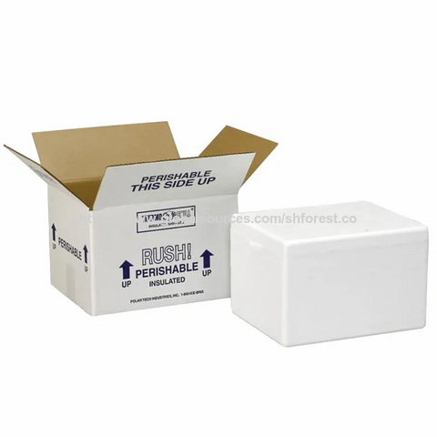 Custom Styrofoam Cold Delivery Carton Foam Liner Fresh Food Thermal ...
