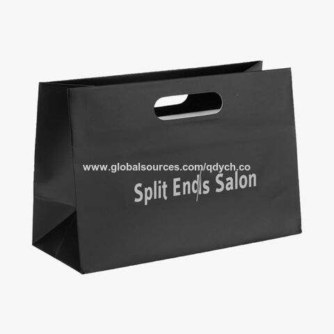 Black Paper Bag Without Handle With Die Cut Handle - Expore China ...