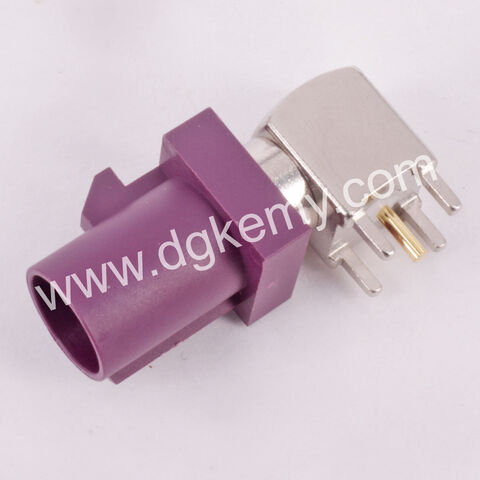 Fakra Male R/a Pcb Connector, Fakra Smb Male Plug Right Angle For Pcb ...