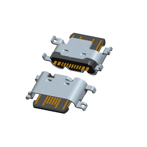 16pin & Single-row Smt Usb C Connector Mid-mount Short Shell Usb Type C ...