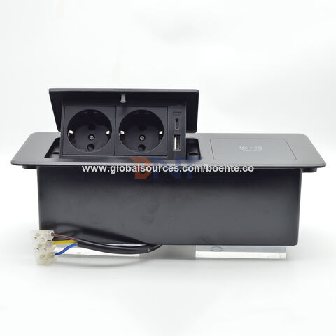 Desktop Table Hidden Charging Sockets Multi Connection Box Pop Up Power ...