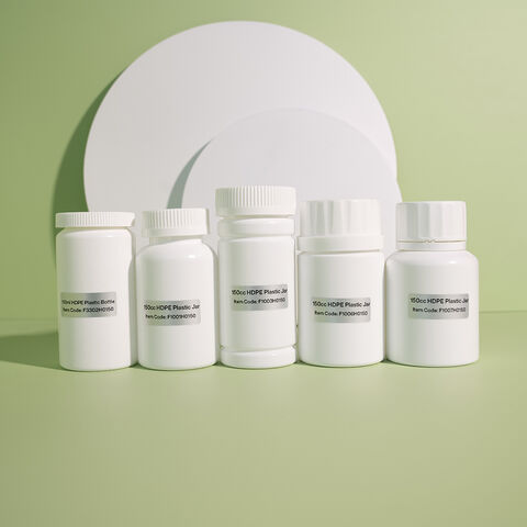 150cc 200cc 225cc High Quality Hdpe Opaque White Pharmaceutical Pill Capsule Bottle With Screw ...