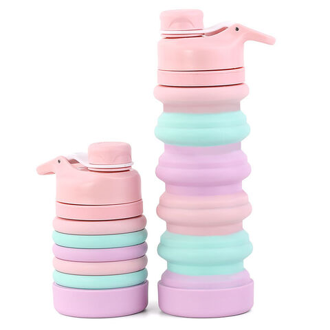 Outdoor Sports Silicone Water Bottle Portable Travel Large-capacity ...