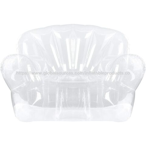 Inflatable Chair, Transparent Clear Blow Sofa Seat For Kids, Teens Room ...