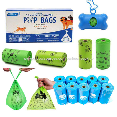 Bulk Buy China Wholesale Disposable Pla Pbat 100% Biodegradable Dog Poop Waste Bag Compostable ...
