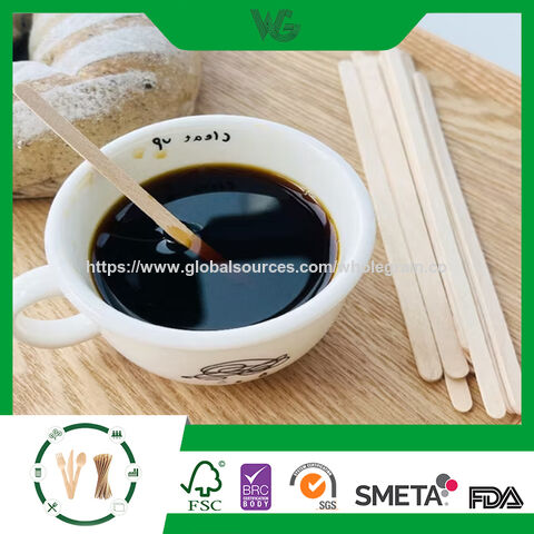 110mm 140mm 178mm Disposable Wooden Coffee Tea Stirrers Individually ...