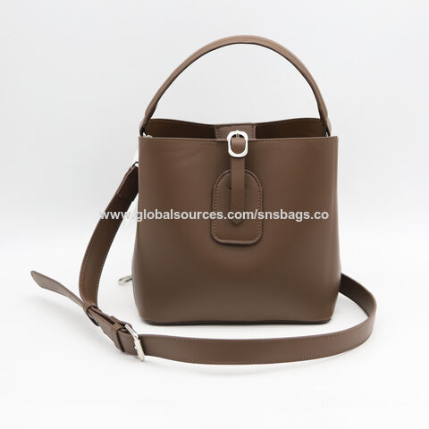 Buy China Wholesale Multi Layered Brown Portable Bucket Handbag With ...