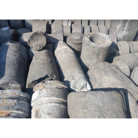 Clean Artificial Broken Used Graphite Carbon Electrode Scraps For Steel ...