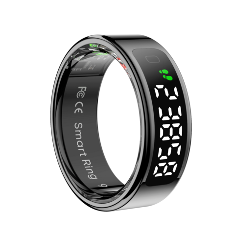 Display Screen Smart Ring 5atm Waterproof Heart Rate & Blood Oxygen ...