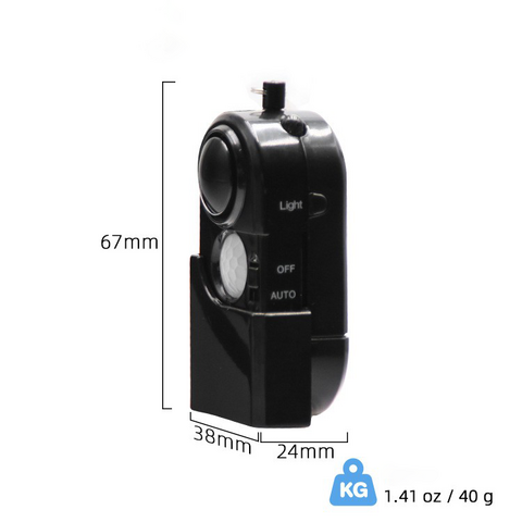 1pc Led Mini Portable Safety Personal Alarm With Pir Sensor Flashlight ...