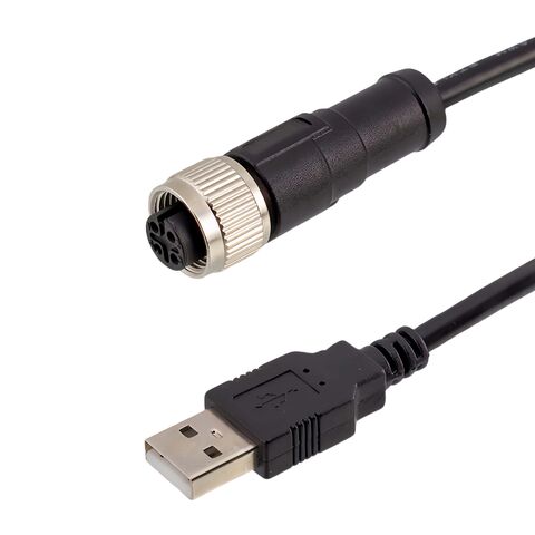 M12 To Usb Cable M12 4pin A Coded Female To Usb 2.0 A Male Ip67 Sensor ...