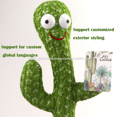 Music Dancing Cactus Plush Potted Toy 3d Cute Stuffed Dance Cactus Doll ...