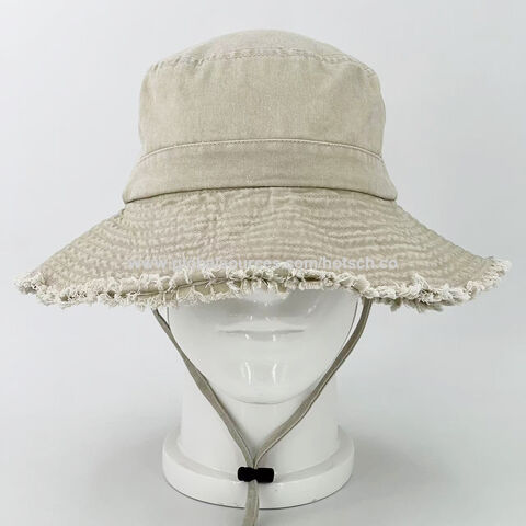 Buy China Wholesale Beige Bucket Hat With Adjustable Rope Fishing Hats ...