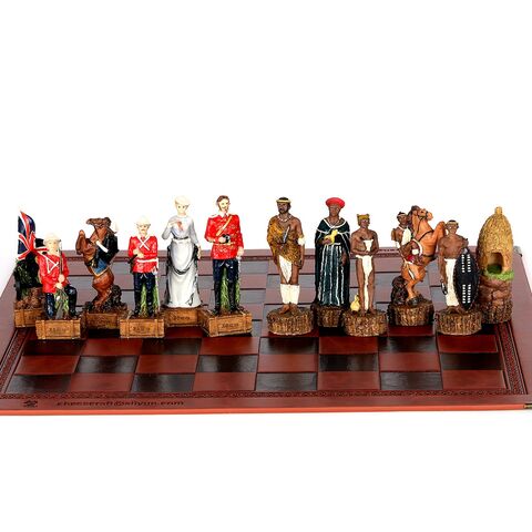 Zulu War Theme Hand Painted Resin Chess Set $32 - Wholesale China Resin ...