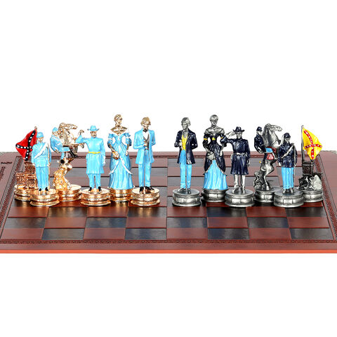Bulk Buy China Wholesale Colorful Civil War Theme Metal Chess Set $50 ...