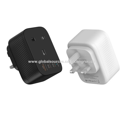 Xiangrun Travel Plug Adapter Uk To Uk 1ac+2c1a Gan 20w, Travel Adapter ...