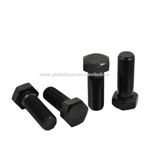 1 1/2 Inch Unc Carbon Steel G8 Running Thread Black Hex Bolt Astm A193 ...