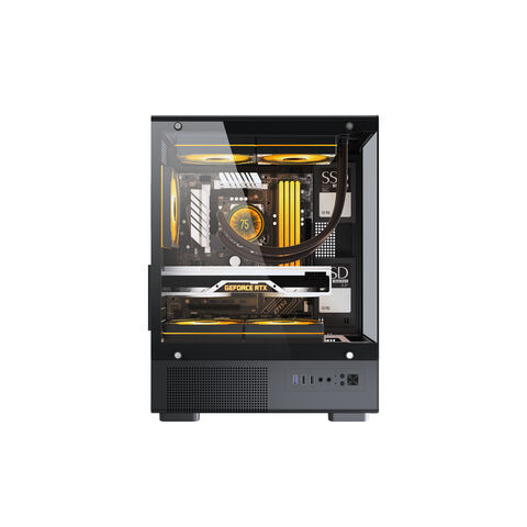 Upright Panoramic Room Mini Computer Case Desktop Console Matx Water ...