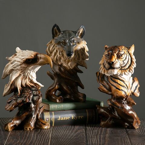10.8 Inch Resin Tiger Statue Sculpture Animal Collectible Figurine Gift ...