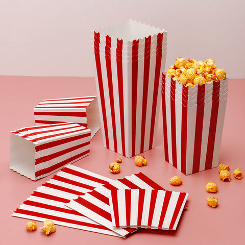Food-grade Disposable Popcorn Cups, Waterproof & Matt Lamination, White ...