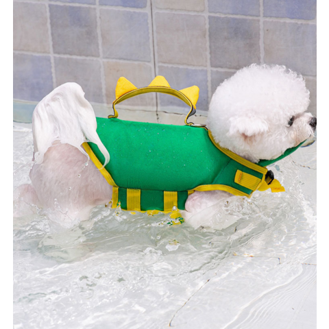 Small And Medium-sized Dogs Swimming Life Jackets Cute Dinosaur Shaped ...