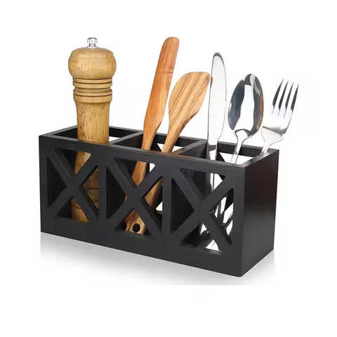 Cheap Wooden Kitchen Storage Table Forked Spoons Knives Kitchen Cutlery ...