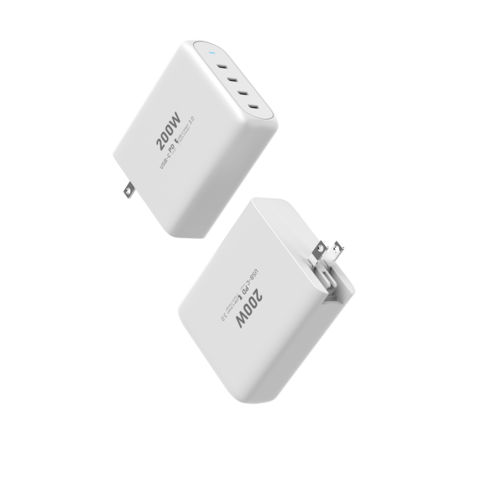 Oem Multi-port Usb C Pd Gan 200w Fast Charger For Mobile Phone And ...