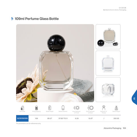 109ml Ravel Size Glass Perfume Spray Bottles - Empty Glass Containers ...