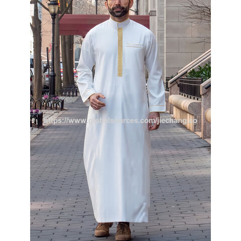 Buy China Wholesale Muslim Long Robe With Long Sleeves, Embroidered At ...