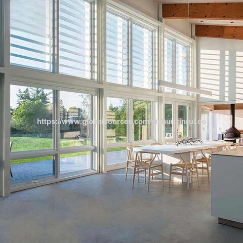 Modern Design Swing-style Glass Louver Windows Hurricane-proof Exterior ...