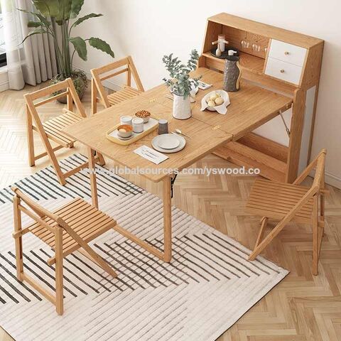 Buy China Wholesale Modern Folding Wood Table With Chair Storage With ...