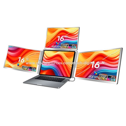 16 Inch Portable Triple Screen Extended Led Backlit Lcd Panel Full Hd ...
